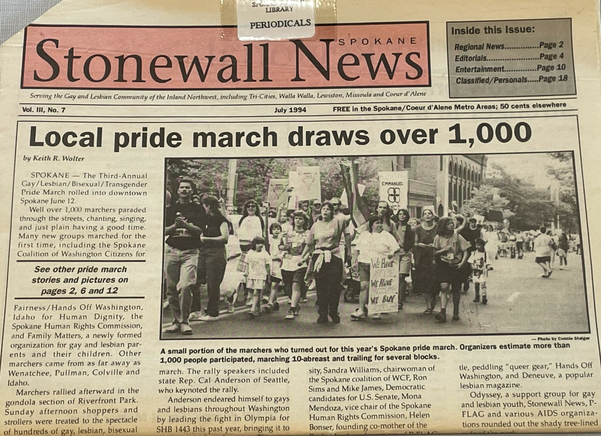From the Vault: Stonewall News - Spokane Public Library